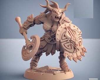 Minotaur Slaver Bull Beast Dungeons and Dragons Monster Minoc 28mm ...