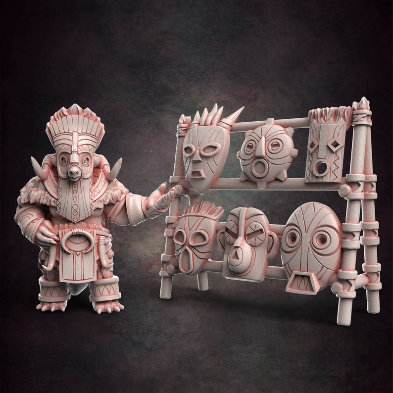 Pangolin Mask Maker 2 28mm 32mm Scale Dnd Miniature - Etsy
