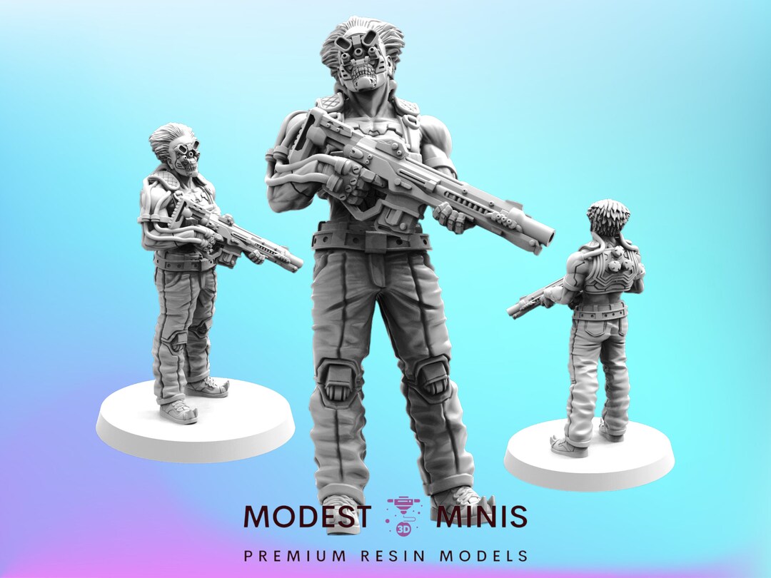 Haelstrom Gang Machismack - 32mm Scale Cyberpunk Mini | RPG | Sci Fi ...