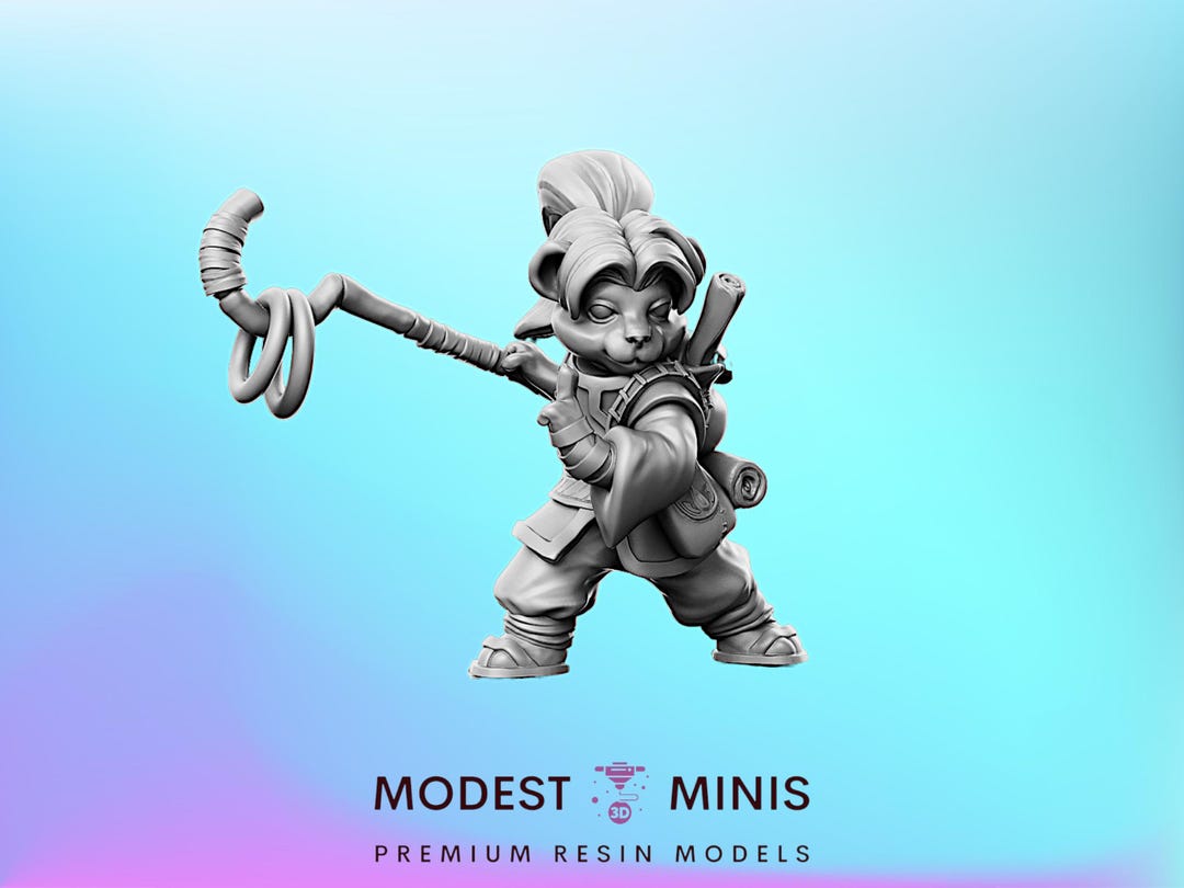 Wow Monk Female 28mm 32mm Scale Dnd Miniature Dungeons and Dragons RN ...