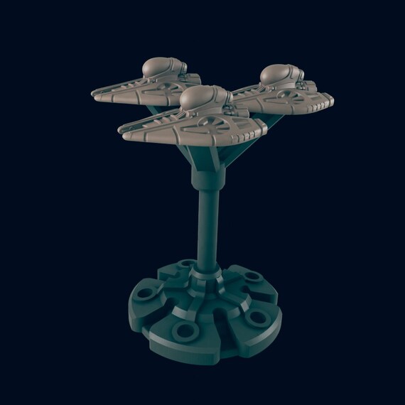 3pc Sylwarin Alien Starfighter Squad Fleetscale Mini | Etsy