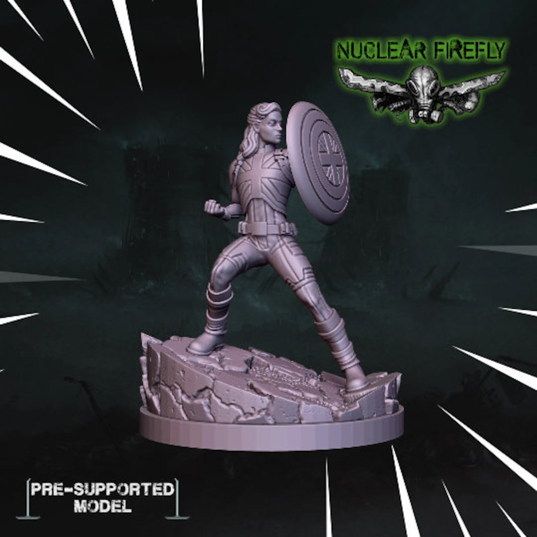 Sergeant Peggy - 40mm Miniature | Dnd Mini | Superhero Miniature ...