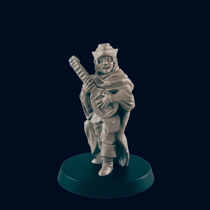 NPC Human Male Bard 3D Print Resin Scale Dnd Miniature - Etsy