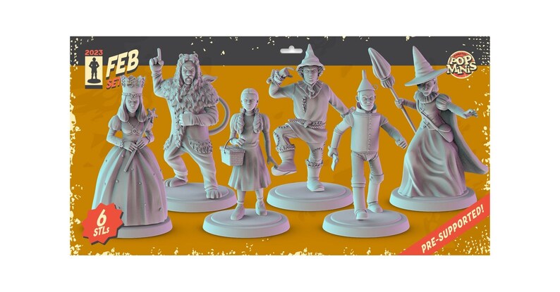 6pc Over the Rainbow Resin 3D Printed Mini Survivor Dnd - Etsy