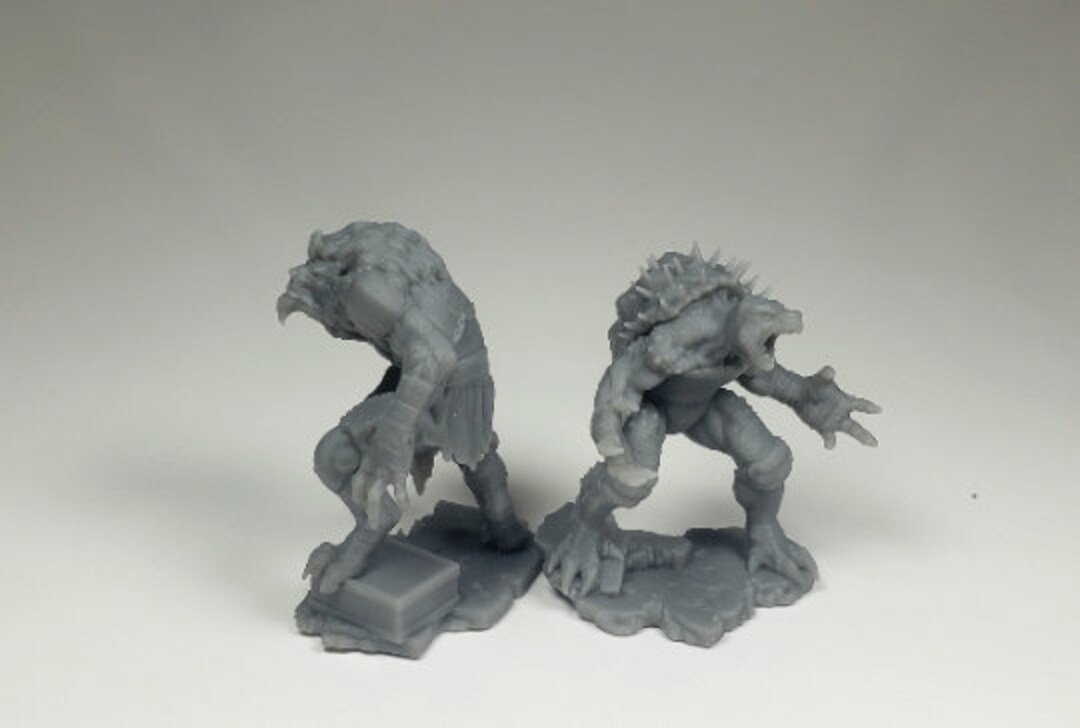 Mutant Snapper and Wolf 32mm Miniature Heroic Scale | Dnd Mini ...
