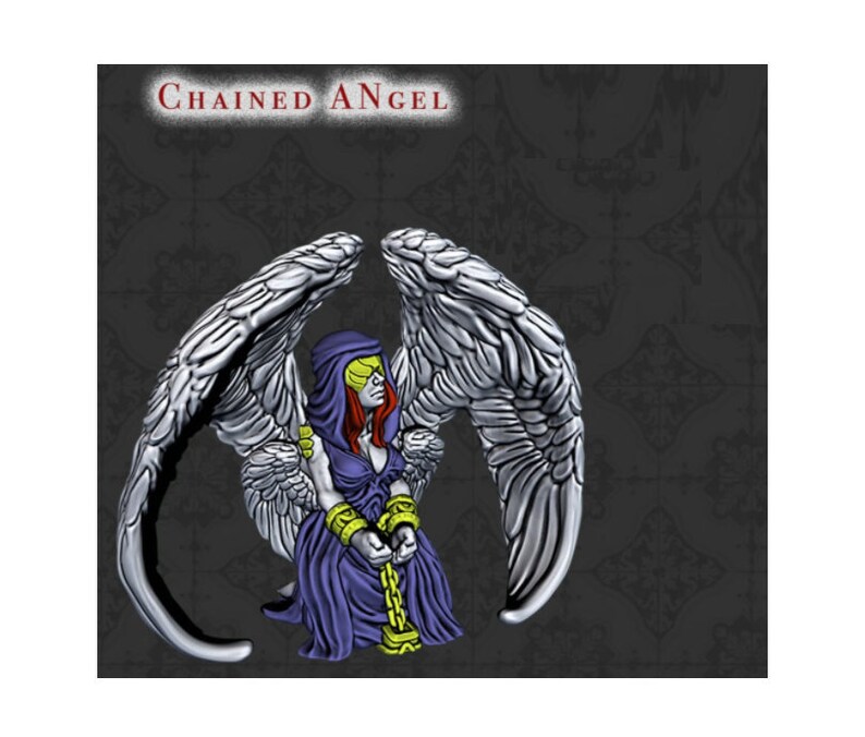 Chained Angel RESIN 32mm Miniature Dnd Miniature Dungeons - Etsy
