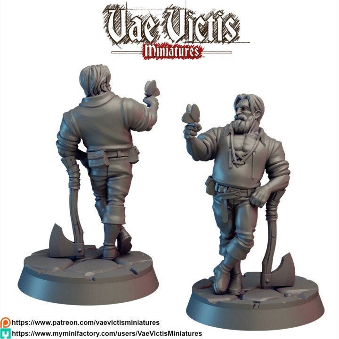VVM Lumberjack - 28mm or 32mm Scale Dnd Miniature | Dungeons and ...