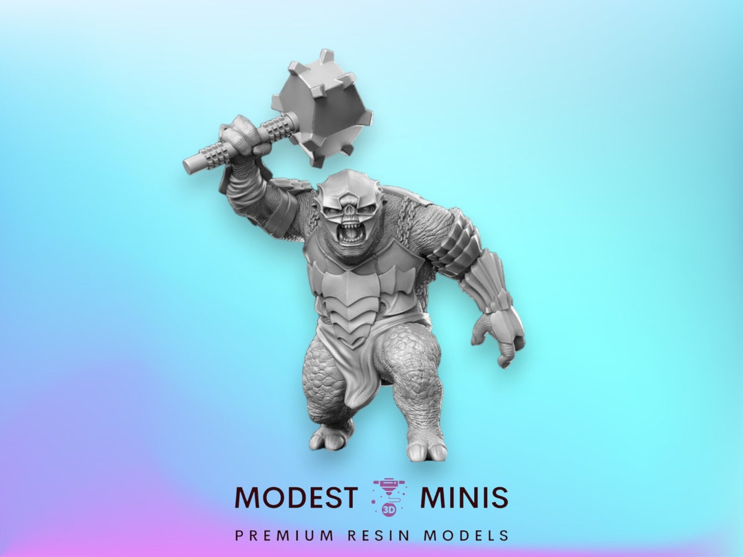 50mm Troll in Armor - 32mm Scale Dnd Miniature | Dungeons and Dragons ...