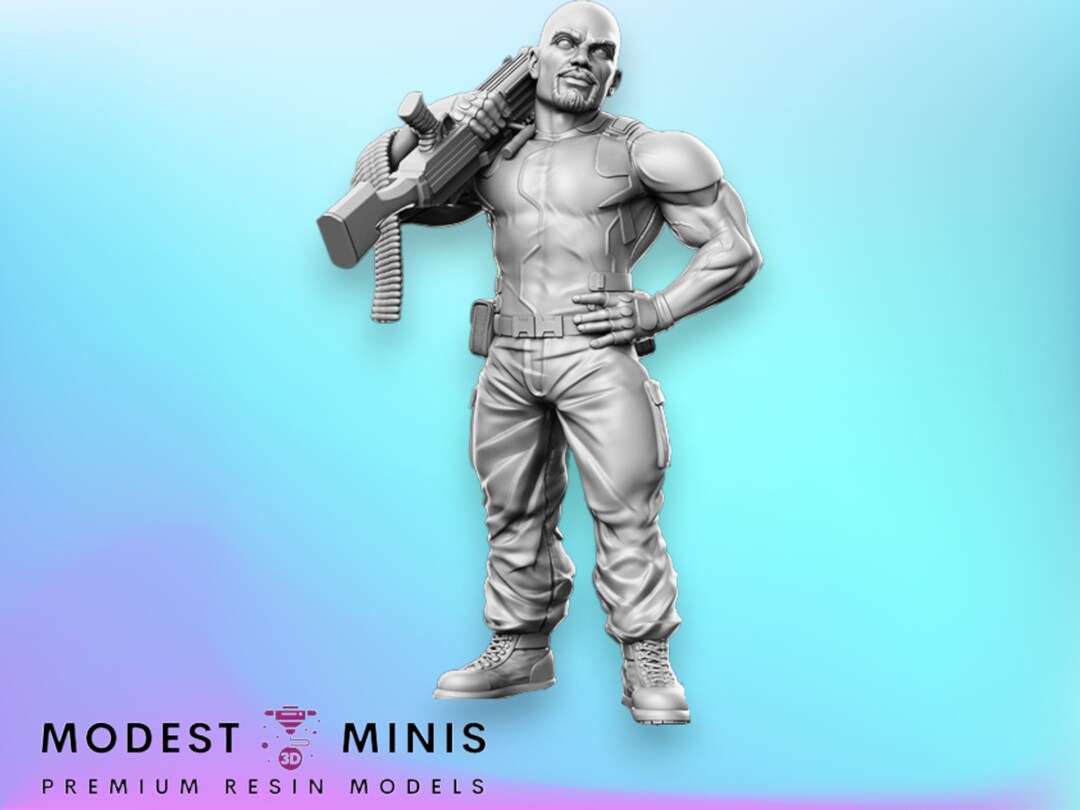 Joe Pushback 28mm 32mm Scale Dnd Miniature Dungeons and Dragons RN ...