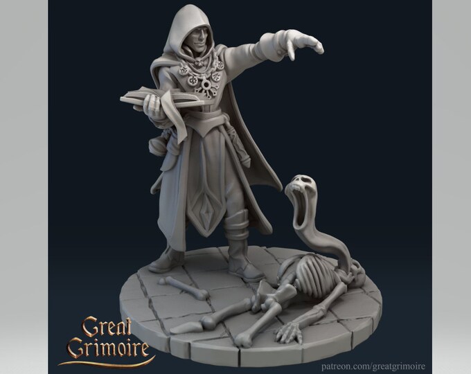 Necromancer 32mm Miniature Dnd Miniature Tabletop Fantasy - Etsy