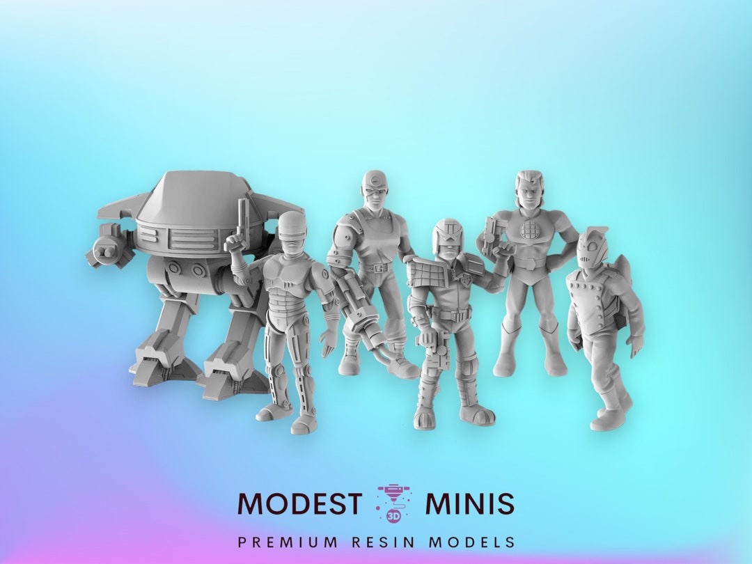 6pc 90s Authority Set | Resin 3D Printed Mini | Survivor | Dnd ...