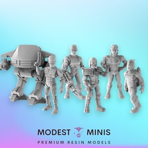 6pc 90s Authority Set Resin 3D Printed Mini Survivor Dnd Superhero ...