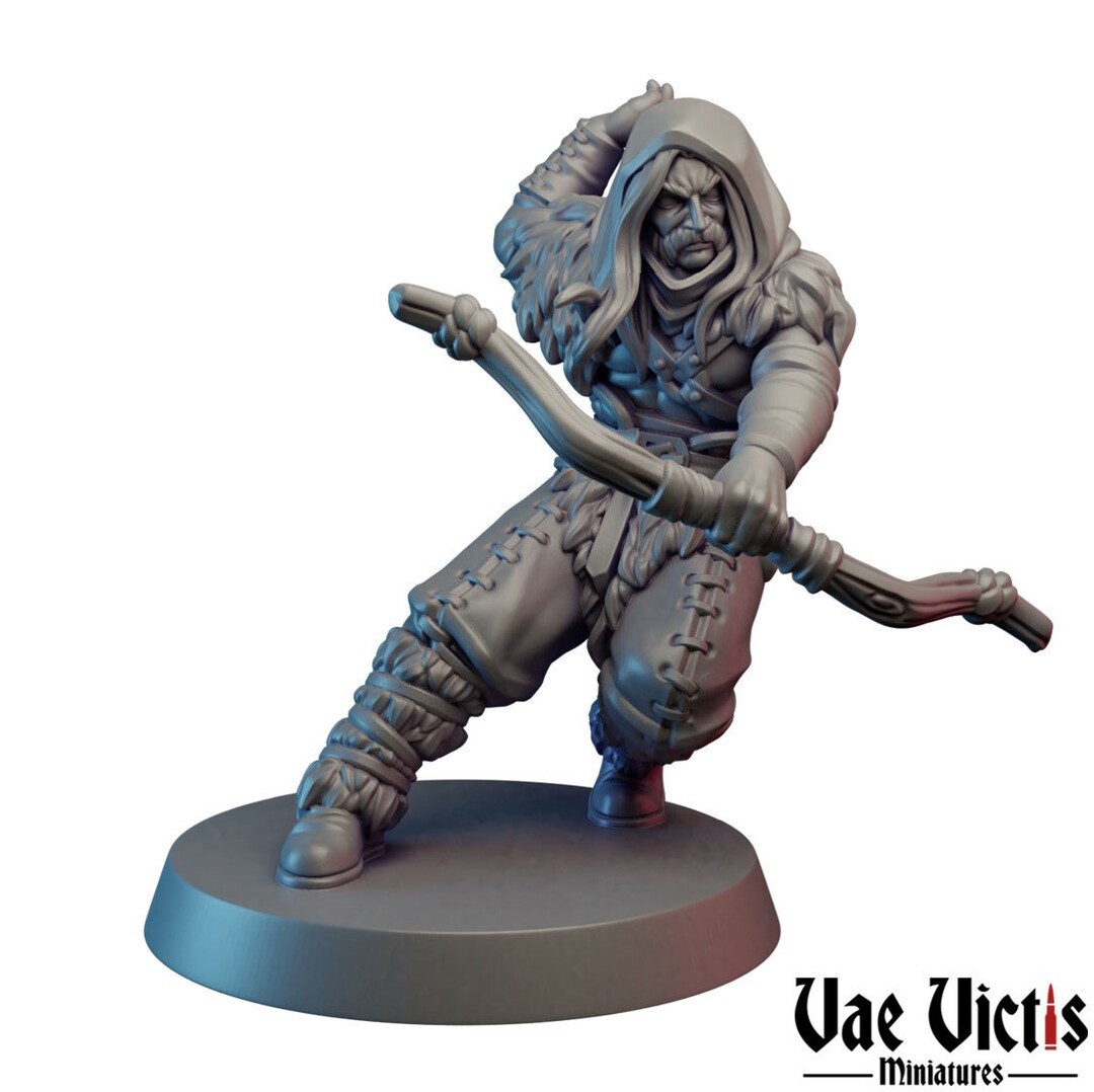 Human Ranger - 28mm or 32mm Scale Dnd Miniature | Dungeons and Dragons ...