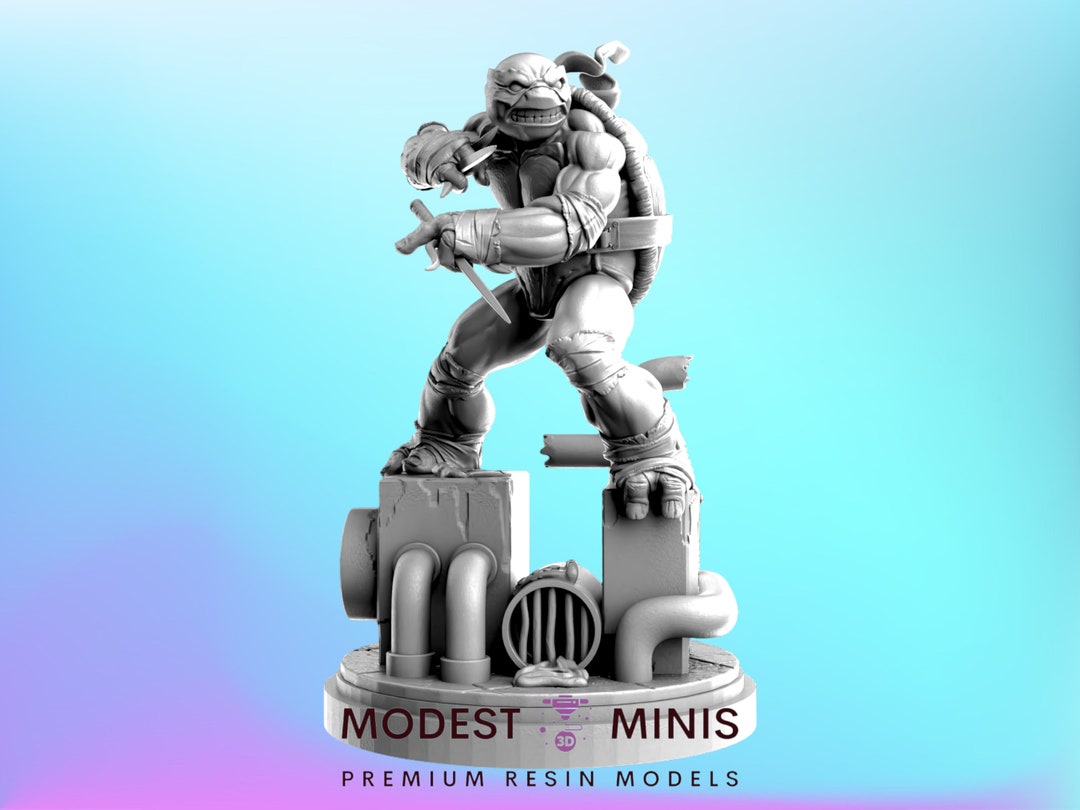 Grumpy Turtle 40mm Scale Miniature Dnd Mini Superhero Miniature C27 - Etsy