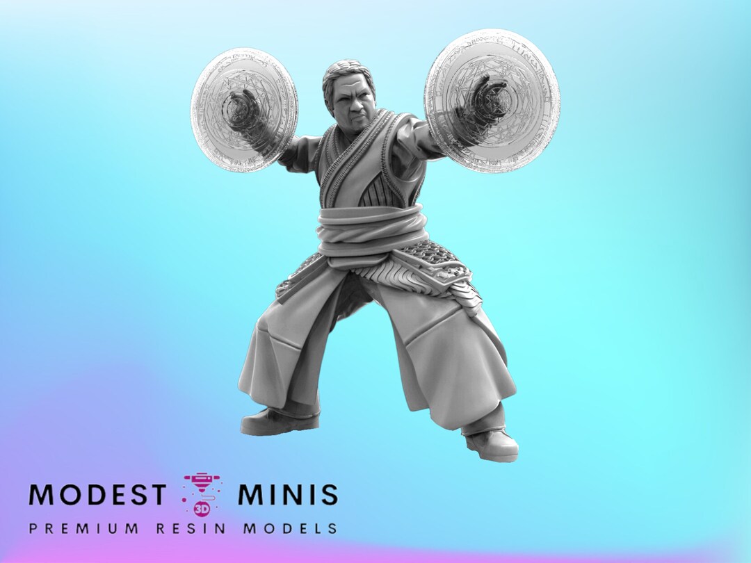 Mystic Master A - 40mm Miniature | Dnd Mini | Superhero | Trident - Etsy