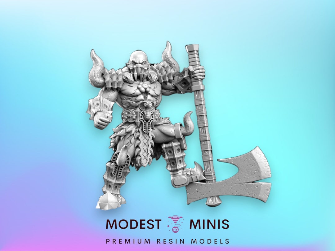 Ostorath Hulking Axeman - 32mm Scale Dnd Miniature | Dungeons and ...