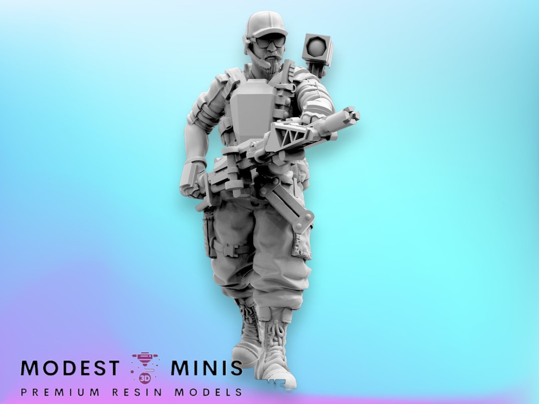 Colonial Marine Gunner Sergio - 32mm Scale Alien Miniature | RPG | Sci ...