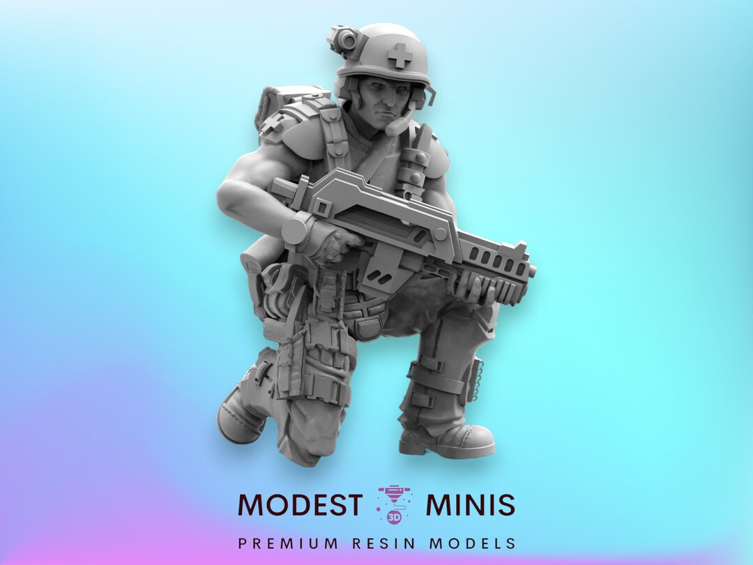 Colonial Marine Medic Alex Webner - 32mm Scale Alien Miniature | RPG ...