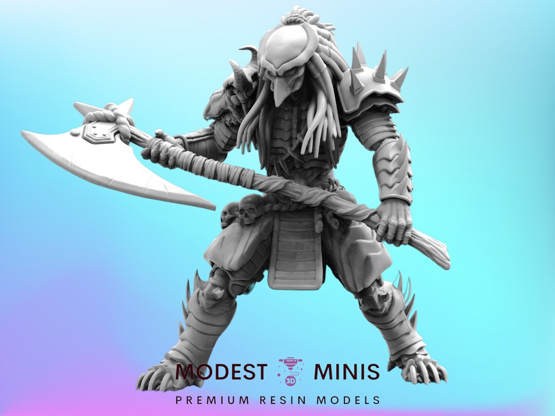 White Crow Clan Great Elder Leader 2 - 32mm Scale Alien Miniature | RPG ...
