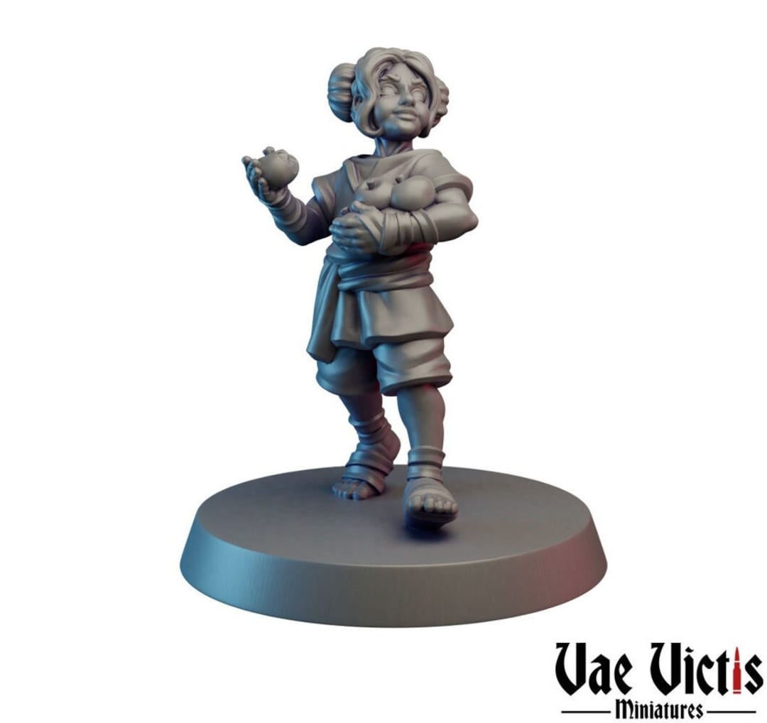 Monk Kid Villager - 28mm or 32mm Scale Dnd Miniature | Dungeons and ...