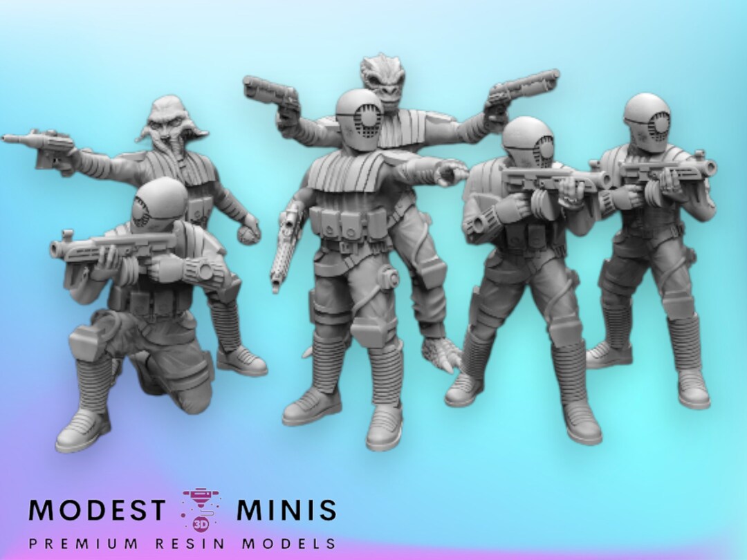 6pc Death Pirates Gang - Legion Scale | RPG | Scifi | Role Playing ...