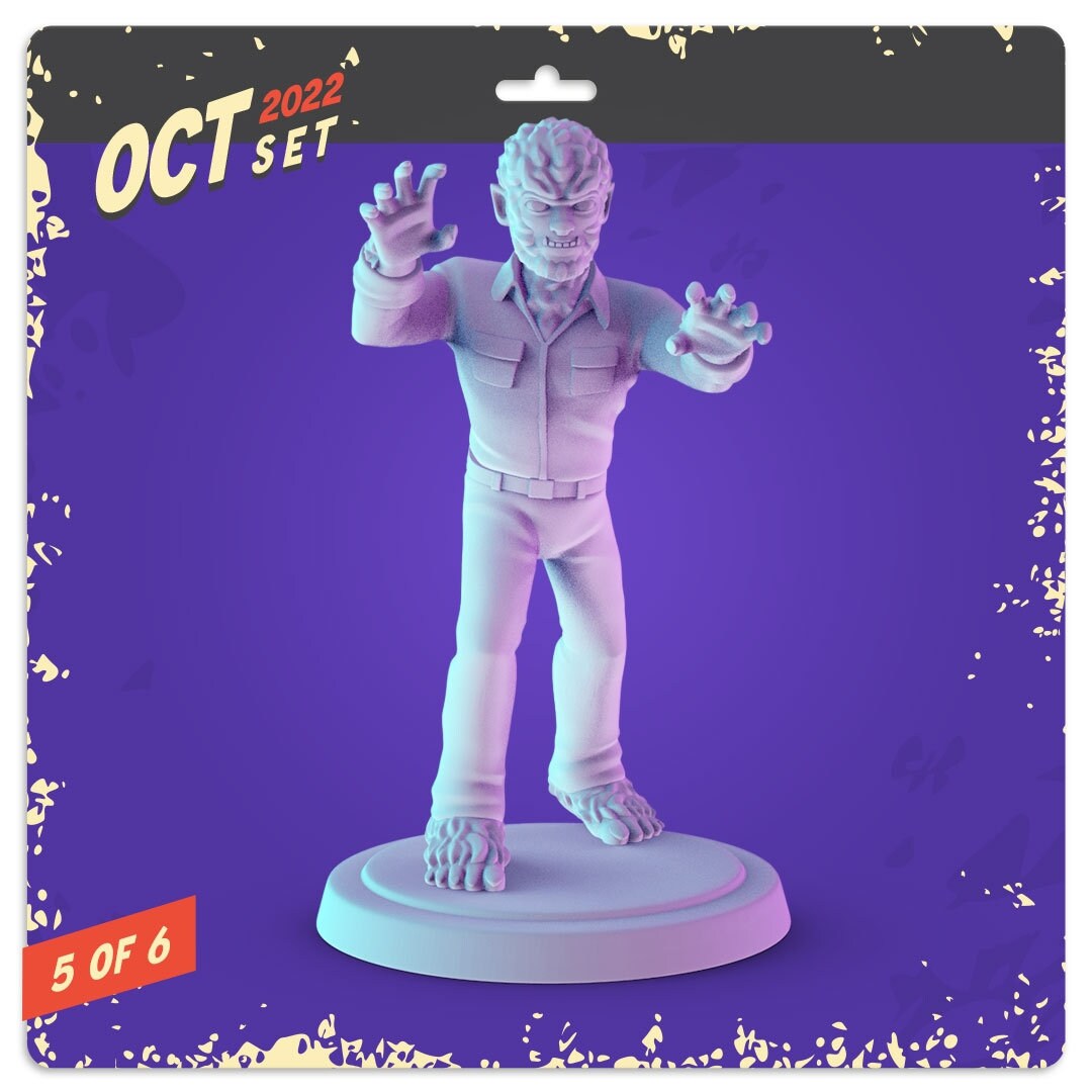 Wolf Man | Resin 3D Printed Mini | Survivor | Dnd | Superhero Miniature ...