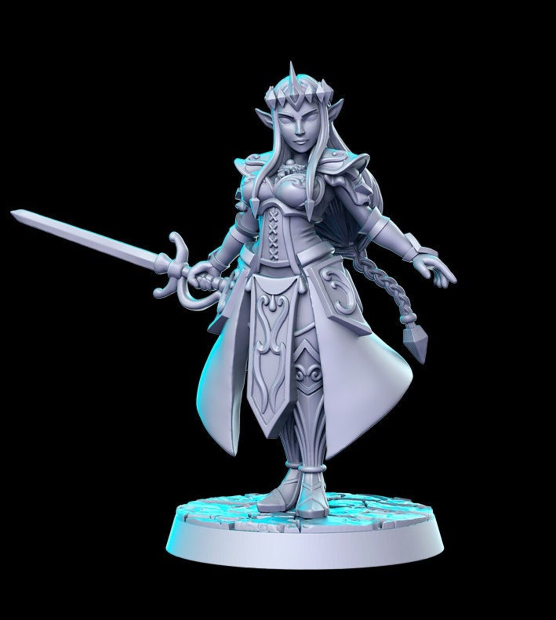 Zalidra Elf Princess 32mm Scale Dnd Miniature Dungeons and - Etsy