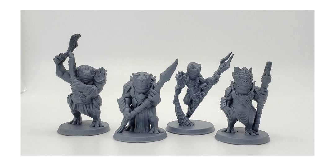 4pc Bullywug Frogfolk Set - 32mm Scale Dnd Miniature | Dungeons and ...