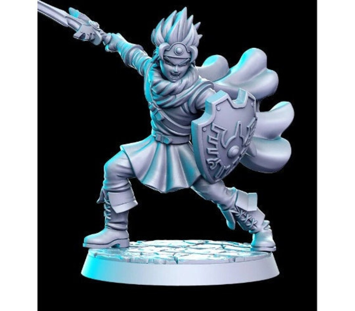 Shin 32mm Scale Dnd Miniature Dungeons and Dragons JRPG | Etsy