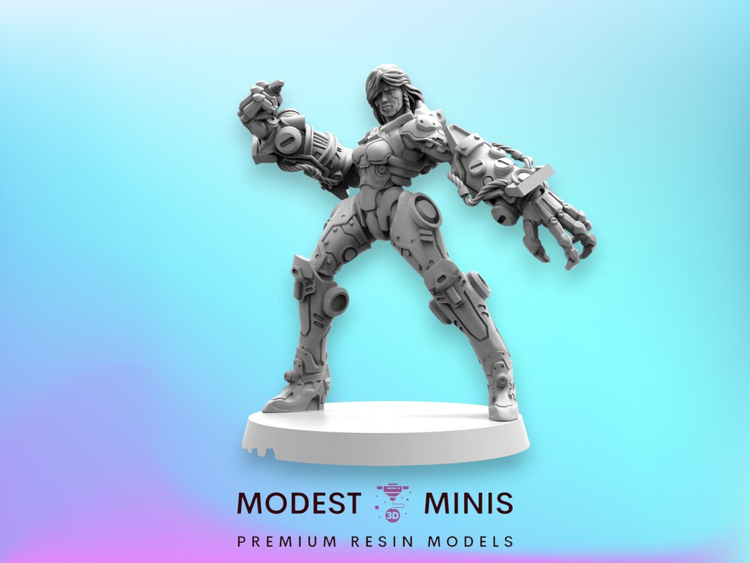 Arysala Female Cyber Ravager - 32mm Scale | RPG | Sci Fi | Cyberpunk ...