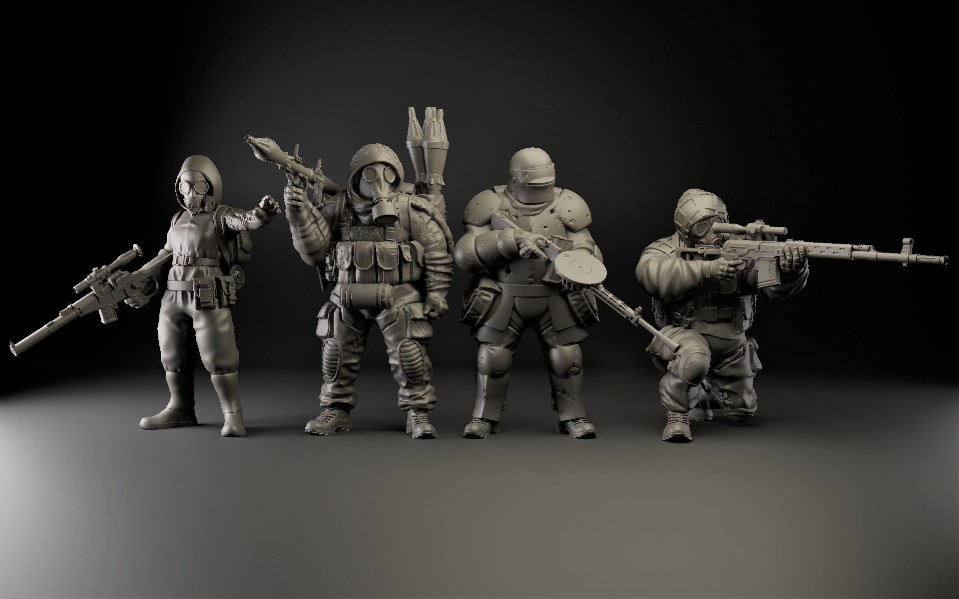 Post Apocalypse Survivors Set 28mm 32mm Miniature Military | Etsy
