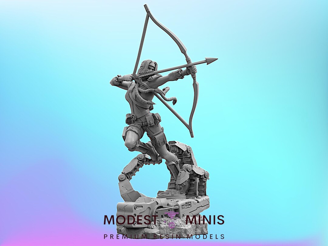 Trident Bowyer - 40mm Miniature | Dnd Mini | Superhero | Trident - Etsy