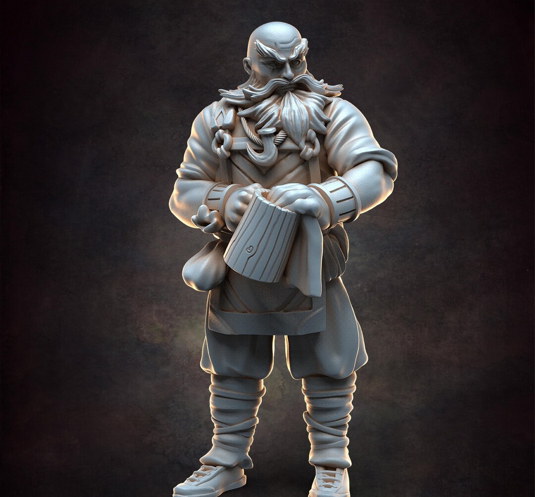 Tavern Barkeep Bar Scene - 28mm 32mm Scale Dnd Miniature | Dungeons and ...