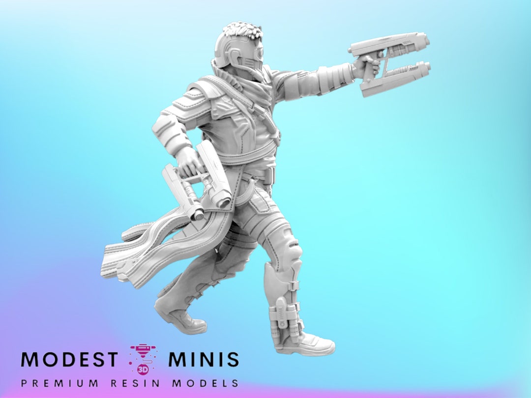 Starboy B - 40mm Miniature | Dnd Mini | Superhero | Trident - Etsy
