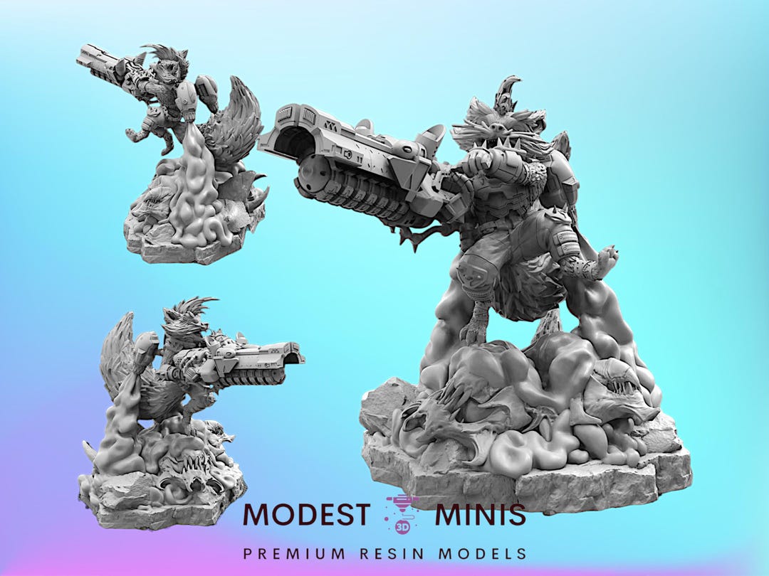 Rivals Rocket - 40mm Miniature | Dnd Mini | Superhero | Trident - Etsy