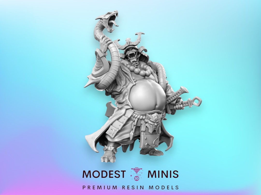 Oni General Demon Orc - 32mm Scale Dnd Miniature | Dungeons and Dragons ...