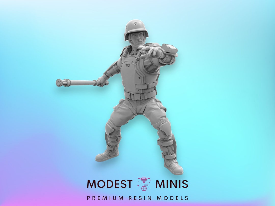 TVA Cops B - 40mm Miniature | Dnd Mini | Superhero | Trident - Etsy