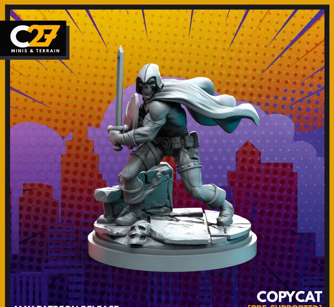 Copycat 40mm Miniature Dnd Mini Superhero Miniature - Etsy