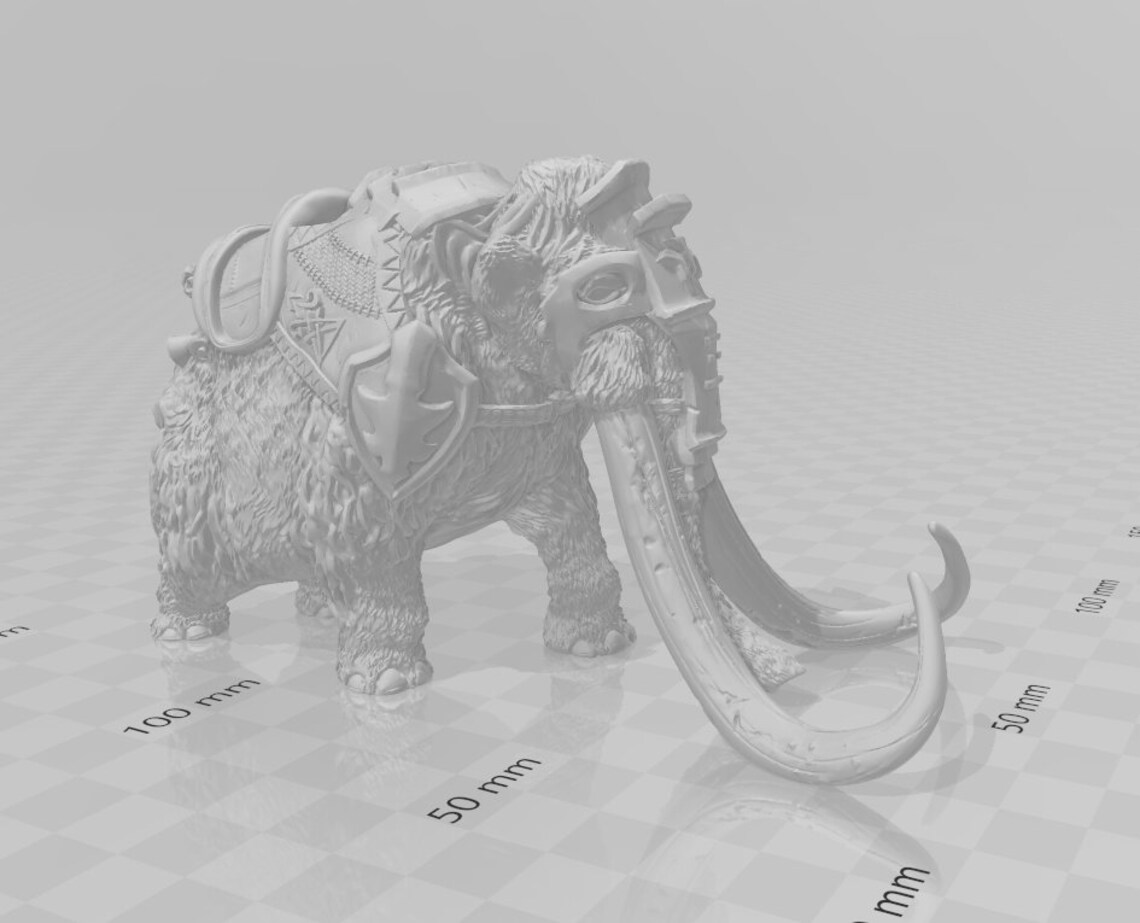 100mm Resin Mammoth 32mm Miniature Dnd Miniature Tabletop - Etsy