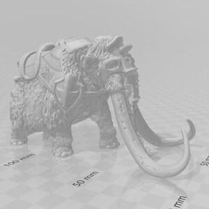 100mm Resin Mammoth - 32mm Miniature - Dnd Miniature Tabletop Gaming ...