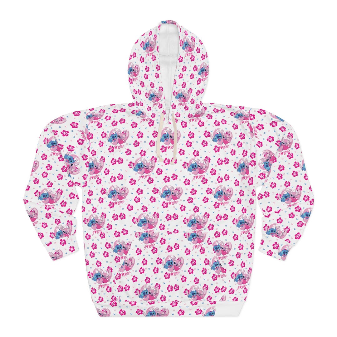 Stitch Floral Unisex Pullover Hoodie - Cozy, Stylish, Casual Wear ...