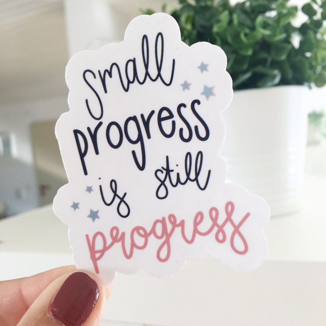 Sticker small progress is still progress - Etsy.de