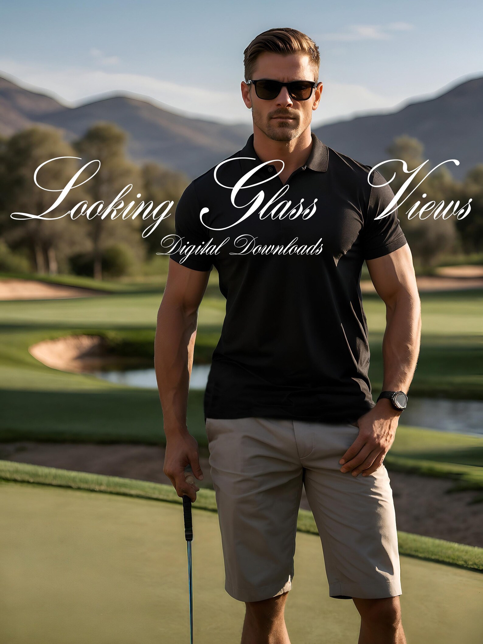 Polo Shirt Mockup Port Authority K500 Mockup Golf Shirt Mockup Mens ...