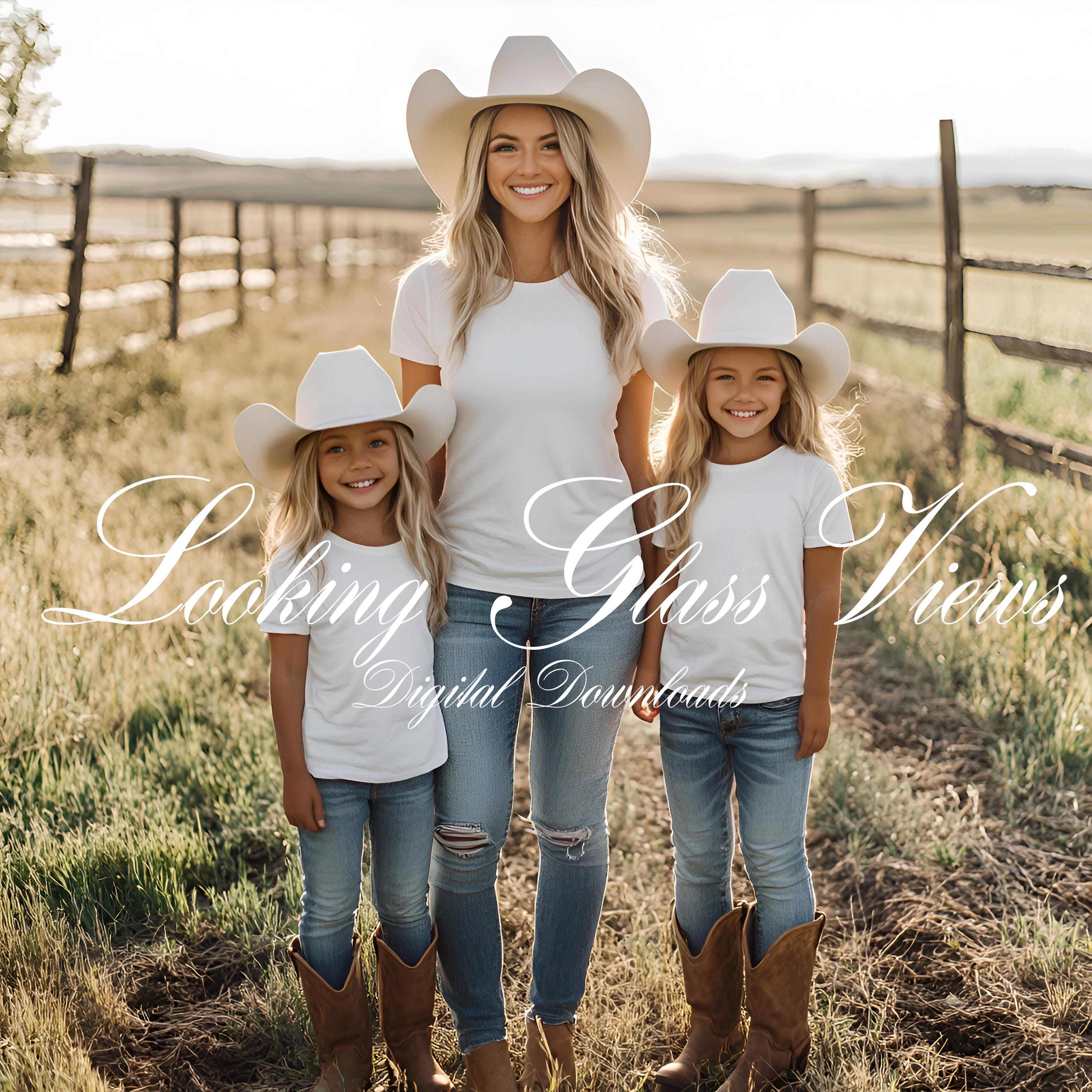 Country Western Mothers Day Mockup Mother Daughter Mockup Bella Canvas ...