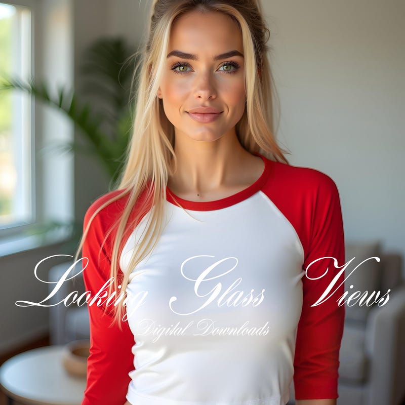 Red 3/4 Crop Top - Etsy