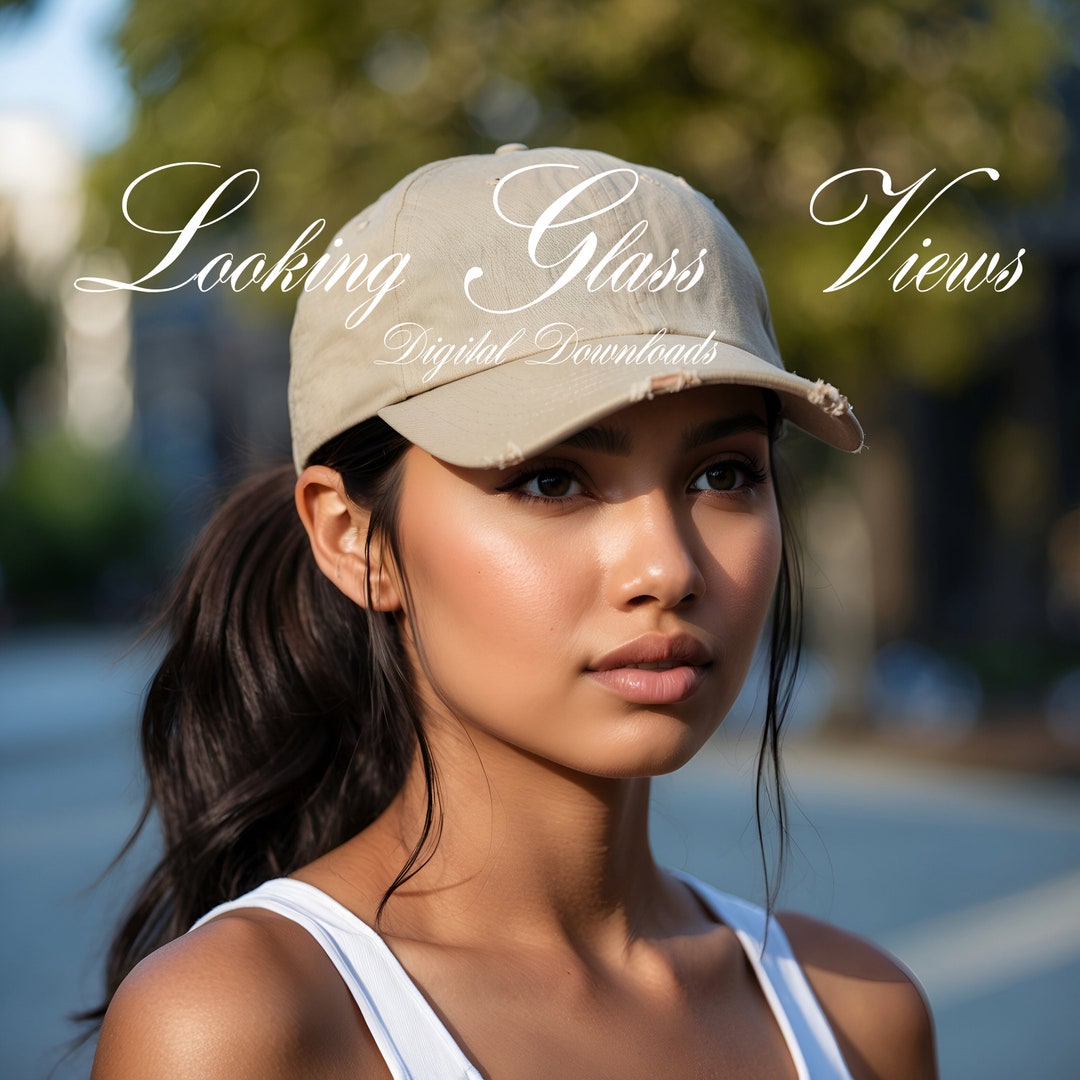 Khaki OTTO Cap 104-1018 Mockup OTTO Cap 104-1018 Distressed Cap Mockup ...