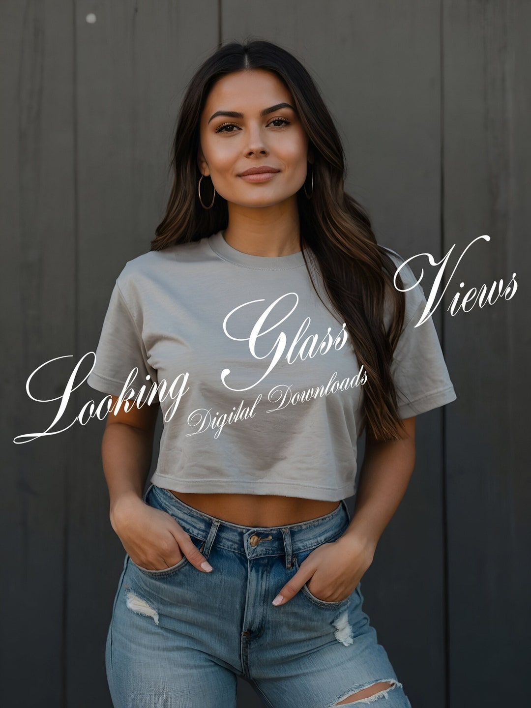 Crop Top Mockup Next Level 5080 Mockup Baby Tee Mockup 90s Aesthetics ...