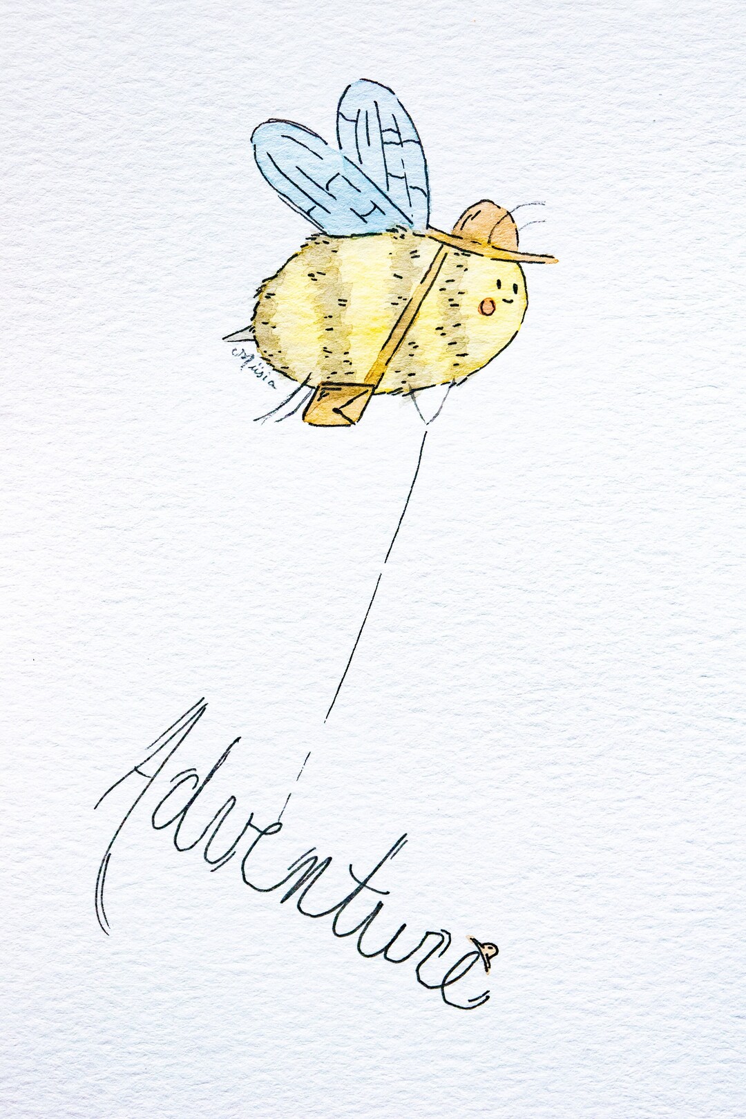 Bee Adventurous ~ Cute, Kawaii, Whimsical Bee Going on an Adventure ...