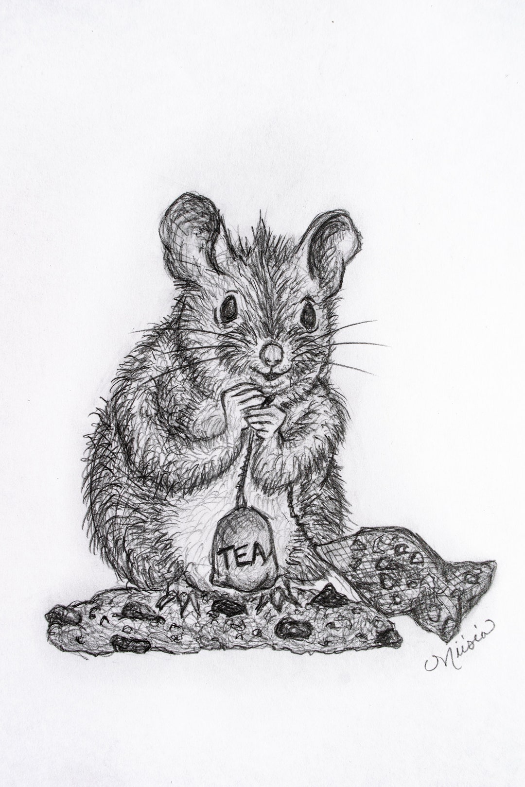 Would You Like Some Tea? ~ Cute, Whimsical Mouse Holding a Tea Bag ...