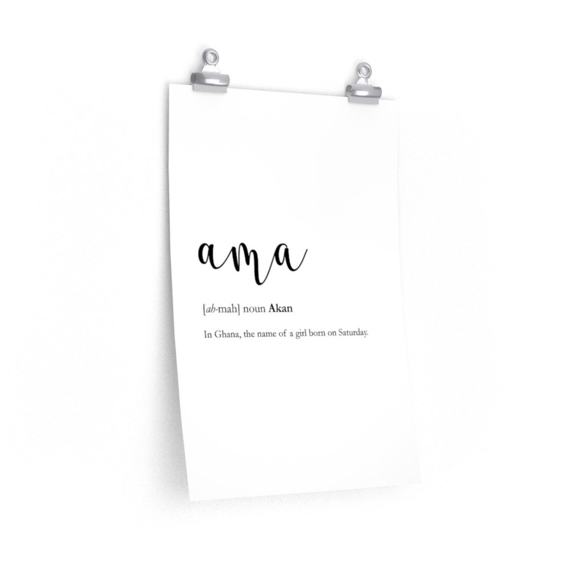 Ama Definition Poster Design by Adwoa | Etsy